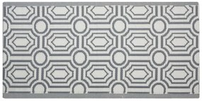 Oboustranný venkovní koberec, tmavě šedý, 90x180 cm,  BIDAR Beliani