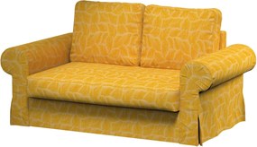 Potah na pohovku IKEA Backabro 2-místná, rozkládací barva žlutá látka pletený vzor, vzorované