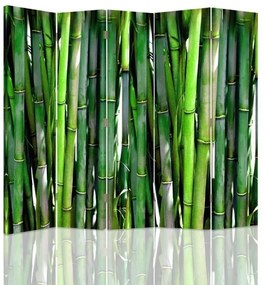 Ozdobný paraván, Bambus - 180x170 cm, pětidílný, klasický paraván