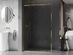 Mexen Kioto-F L sprchová stěna Walk-in s rámem 55 x 202 cm, transparentní 8 mm, zlatá - 800-055-174-50-00