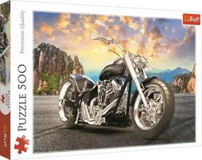 Trefl - Puzzle - Černá motorka / 500 dílků / 48 x 34 cm / věk 10+