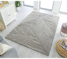 Flair Rugs koberce Kusový koberec Solace Lino Leaf Grey Rozměry koberců: 60x230