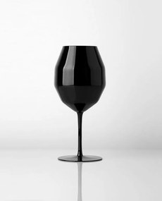 Sklenice DECCI BLACK na bílé víno - LLEV, černá, sklo
