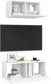 2dílný set TV skříněk bílý kompozitní dřevo 3078700