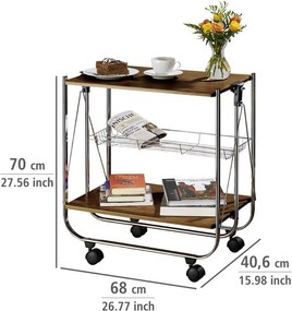 Dřevěný vozík na kolečkách DELUXE DINETT