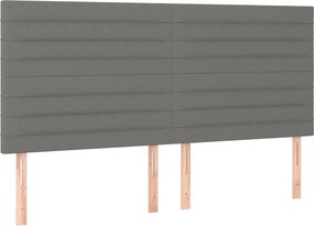 Box spring postel s matrací tmavě šedá 180x200 cm textil 3136694