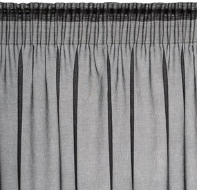 ZÁCLONA NA PÁSCE CARLI 140X270 CM ČERNÁ