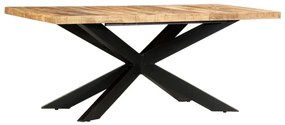 Jídelní stůl 180 x 90 x 76 cm masivní hrubé mangovníkové dřevo 285963