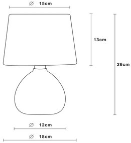Lucide 47506/81/36 - Stolní lampa RAMZI 1xE14/40W/230V