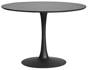 OnaDnes -20% Černý kulatý jídelní stůl Marckeric Oda 110 cm