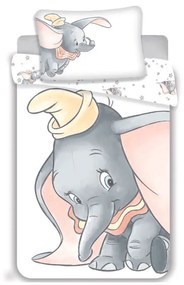 Licencované povlečení Dumbo grey baby 40 x 60 + 100 x 135 cm, český výrobce Tibex