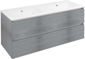 Sapho Ezara - Umyvadlová skříňka, 120x46x55 cm, 2 zásuvky, dub stříbrný EZ121-1111