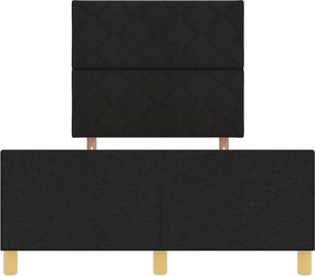 Rám postele s čelo Černá 120 x 190 cm textil 3344790