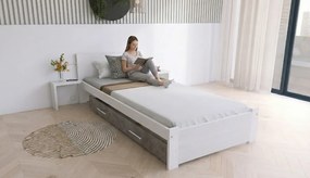 Maxi Postel z masivu Iris 80x200 cm, Bílá/BÍLÁ