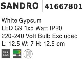 Nástěnné svítidlo Sandro 8 bílé
