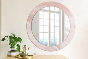 Kulaté dekorativní zrcadlo Růžový kámen fi 70 cm