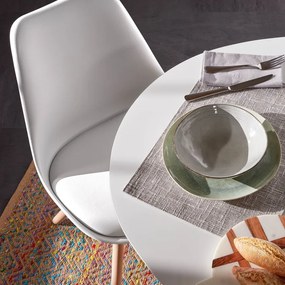 OnaDnes -20% Bílá koženková jídelní židle Kave Home Ralf