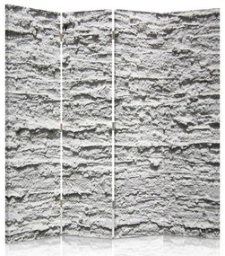 Ozdobný paraván Betonová šedá - 145x170 cm, čtyřdílný, obustranný paraván 360°