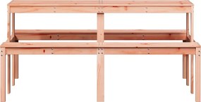 vidaXL Piknikový stůl 160 x 134 x 75 cm masivní borové dřevo [832565] Barva: Přírodní douglaska