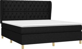Box spring postel s matrací černá 160x200 cm textil 3128775
