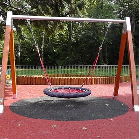 Černá gumová dlaždice (V30/R15) - délka 50 cm, šířka 50 cm a výška 3 cm