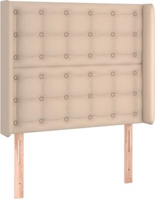 Box spring postel matrace a LED cappuccino 80x200 cm umělá kůže 3139354
