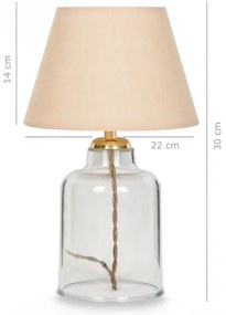 Stolní lampa AYD 1xE27/40W/230V béžová/čirá