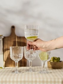 Sinsay - Rýhované skleničky 4 ks - clear