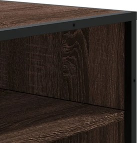 Botník hnědý dub 75 x 38 x 97,5 cm kompozitní dřevo a kov 3300874