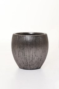 Květináč CAIRO, sklolaminát, průměr 28 cm x výška 29 cm, stříbrný