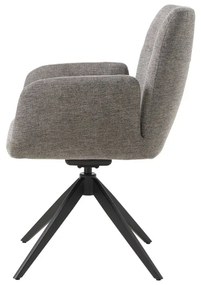 Designová otočná židle Talaith šedá