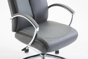 Kancelářská židle Vaud umělá kůže – šedá