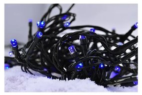 Vánoční osvětlení dekorativní řetěz LED Solight 3m, 20xLED, 3x AA, modré světlo, zelený kabel 1V50-B
