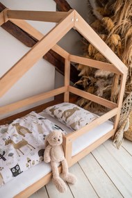 Woodisio Domečková postel EMA Variant: 180 x 90, Barva: Přirodní dřevo