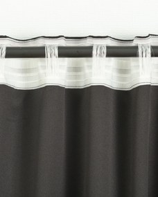 Hotový závěs BASIC s řasící páskou 140x260cm černý
