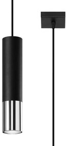 Sollux Lighting Závěsná lampa - Loopez 1 - černá/chrom
