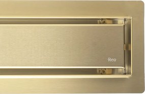 Rea Neox, nerezový odtokový žlab 100 cm, zlatá matná, REA-G4863