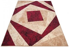 Moderní kusový koberec CHEAP K855A krémový červený Rozměr: 250x300 cm