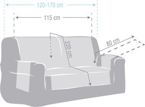 Potah na dvoumístnou pohovku Universal grey