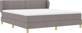 Postel s boxspringem s čelo Taupe 180 x 200 cm textil 3340231