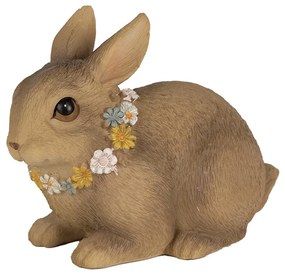 Dekorace hnědý velikonoční králíček - 13*8*10 cm