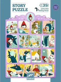 DJECO Puzzle s příběhem Červená Karkulka / 35 dílků
