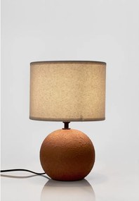 Keramická stolní lampa v terakotové barvě s textilním stínidlem (výška 32 cm) Irvin – Yes Everyday