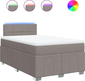 Box spring postel s matrací taupe 120x190 cm textil 3289311