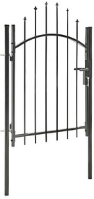 Zahradní brána Woerden ocel 1x1,25 m Černá 143059