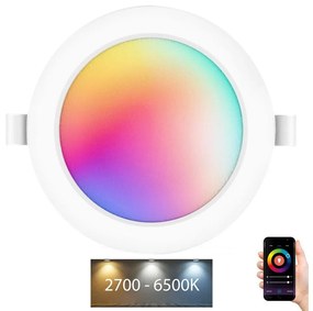 Aigostar B.V. | Aigostar - LED RGBW Stmívatelné podhledové svítidlo LED/9W/230V 2700-6500K Wi-Fi | AI0399