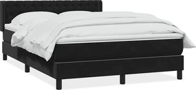 Box spring postel s matrací černá 160x210 cm samet 3318371
