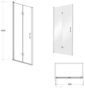 Besco Exo-H sprchové dveře Rozměr sprch.dveří: 100cm
