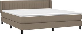 Box spring postel s matrací taupe 160x200 cm textil 3129885