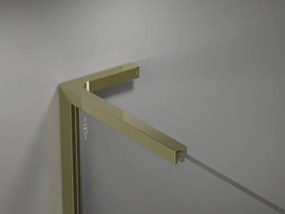 Mexen, Mexen Kioto-X L sprchová stěna 50 x 200 cm, transparentní 10 mm, zlatá - 800-050-107-50-00-X